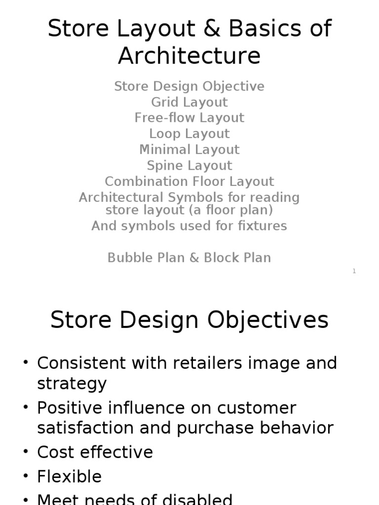 Store Layout & Architecture | PDF | Aisle | Merchandising