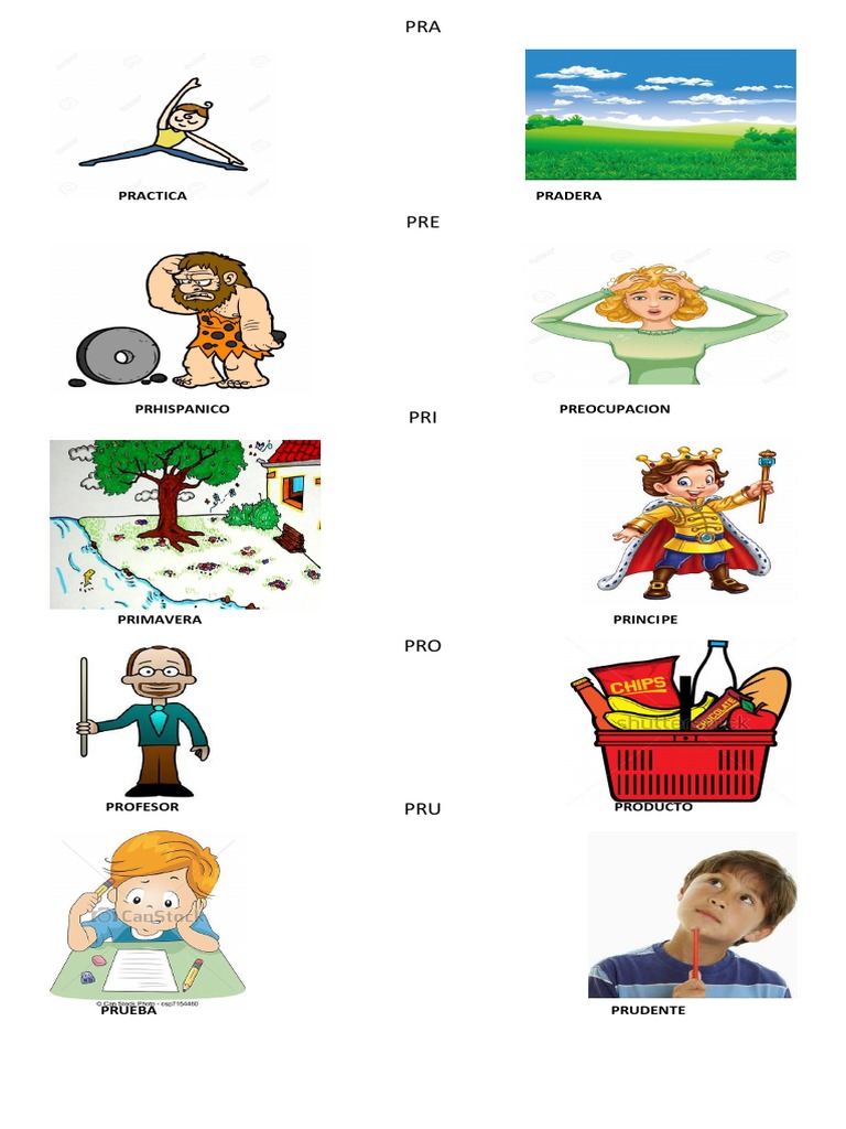 Pra Pre Pri Pro Pru | PDF