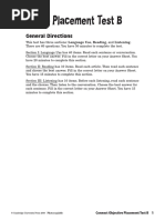 Oxford Placement Test Sample Questions | PDF