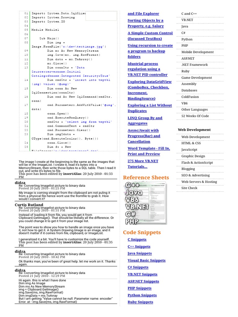 Converting Imagelist Picture To Binary Data - VB - Net Dream - In.code ... Converting Imagelist Picture To Binary Data - VB - Net Dream - In.code ...