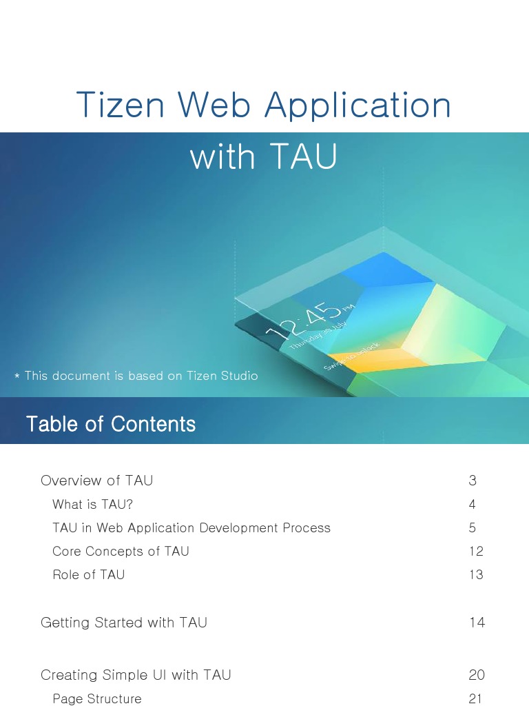 3 Tizen Web App Dev Tau Tizen Studio | PDF | Cascading Style Sheets | Web Application
