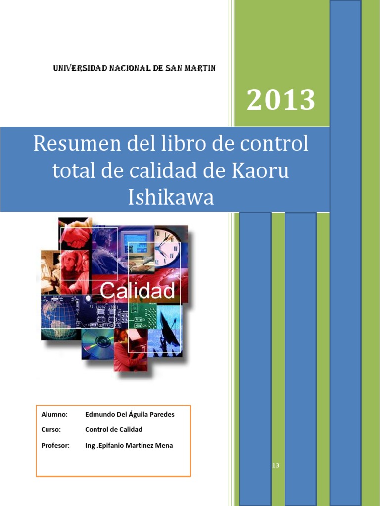Resumen Del Libro de Control Total de Calidad de Kaoru Ishikawa PDF ...