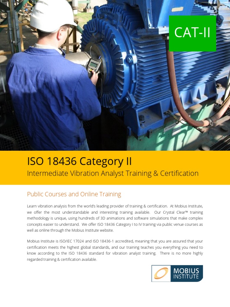 ISO 18436 Category II Vibration Analyst Training | Educational ...
