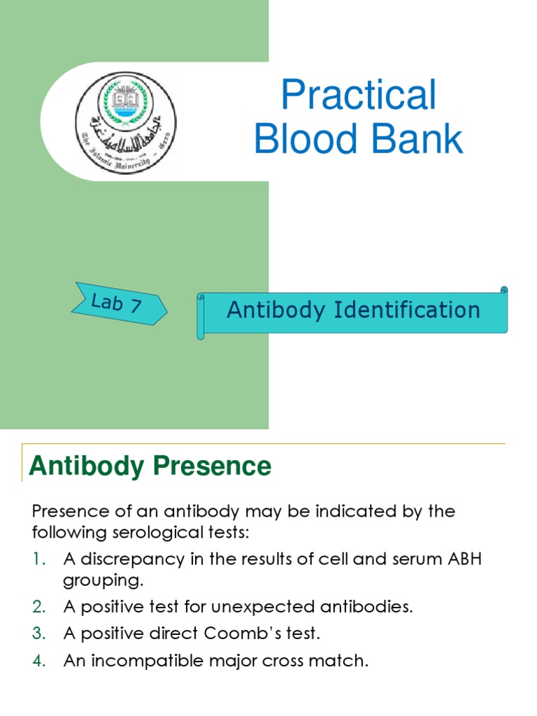 Lab 7 1 Ab Identification | PDF | Antibody | Immunology