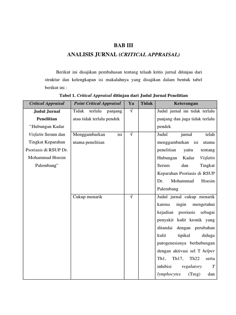 Critical Appraisal | PDF