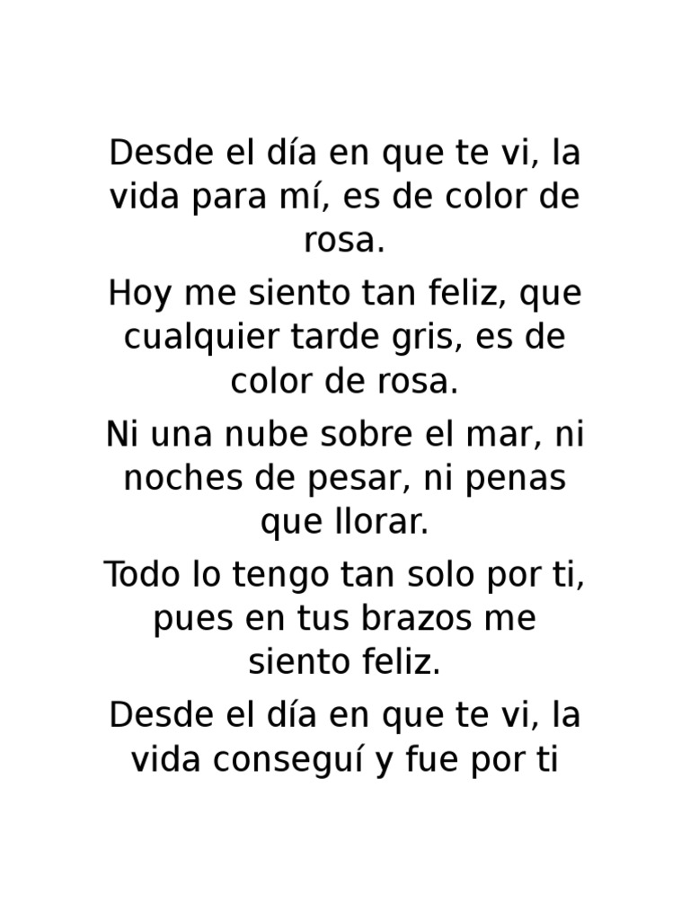 La Vida en Color de Rosa por Amor | PDF