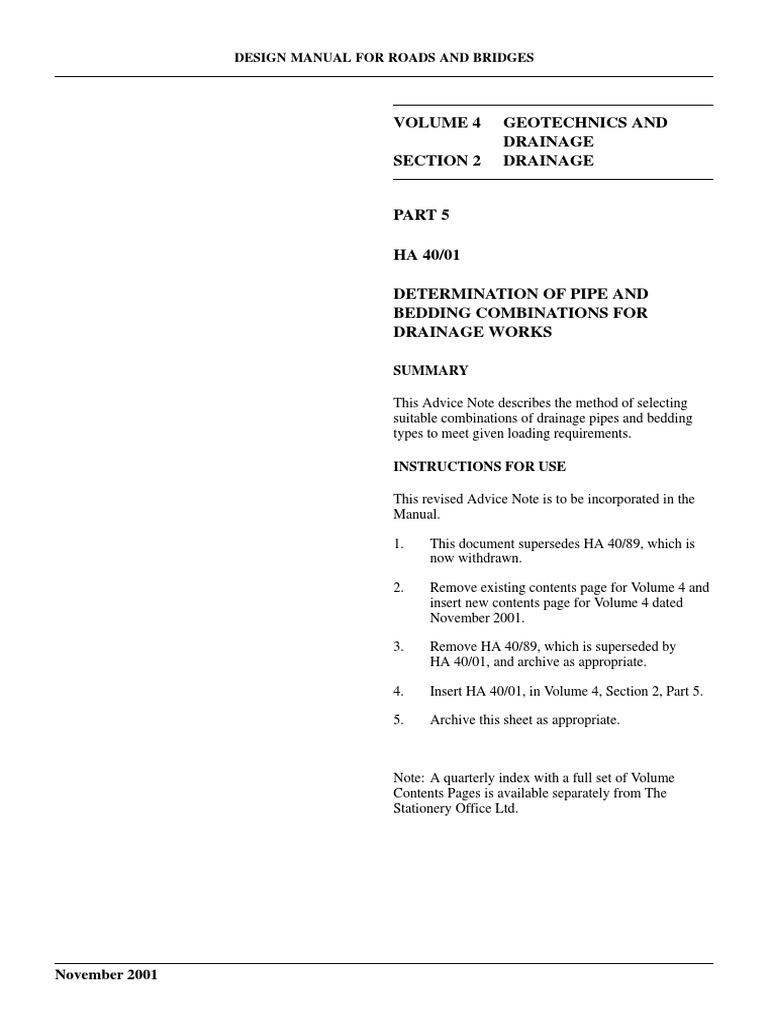 Design Manual For Roads and Bridges | PDF | Sanitary Sewer | Pipe ...