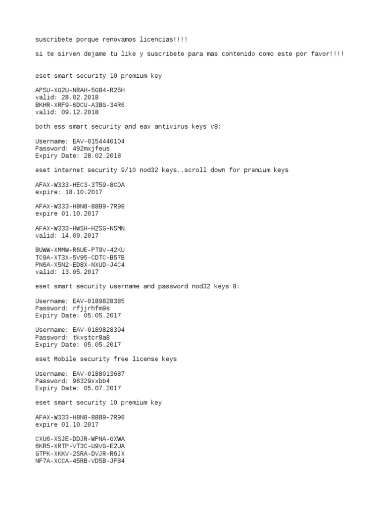 Key Eset Smart Security | PDF | Computer Network Security | E Commerce