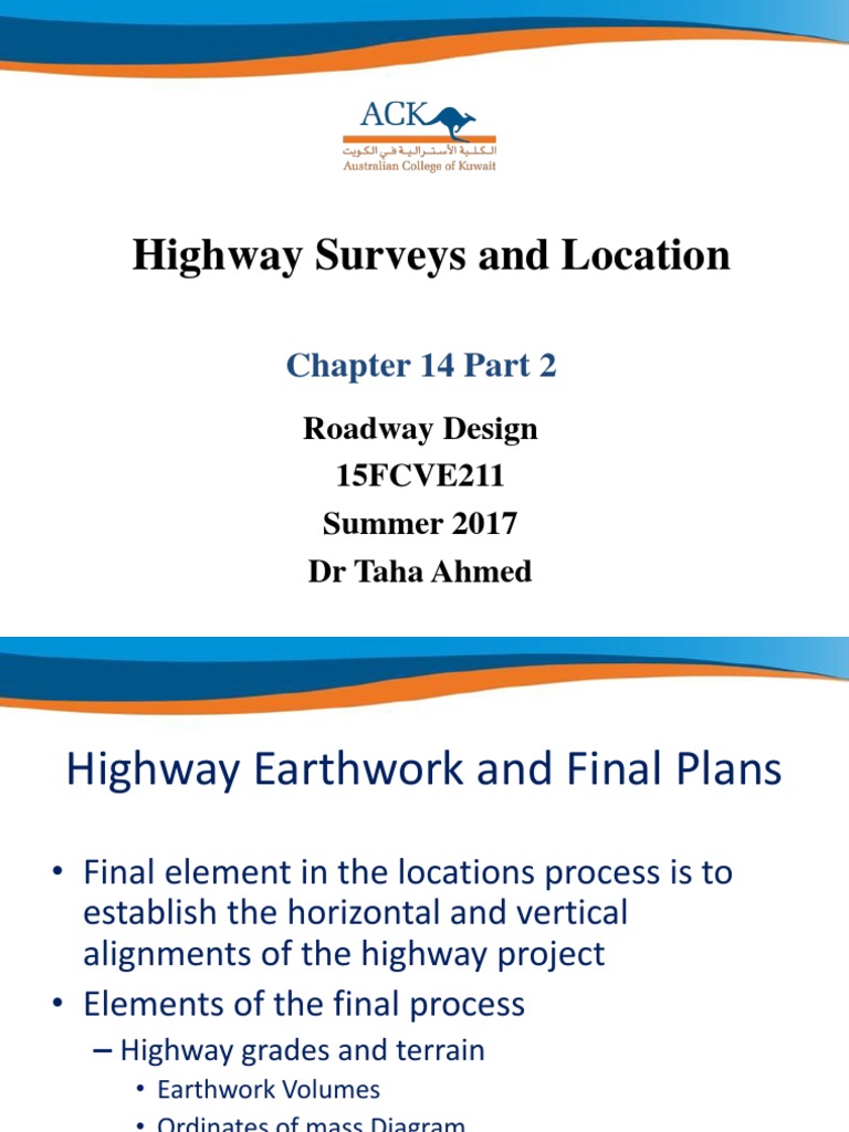 Highway Surveys and Location: Chapter 14 Part 2 | PDF | Surveying ...