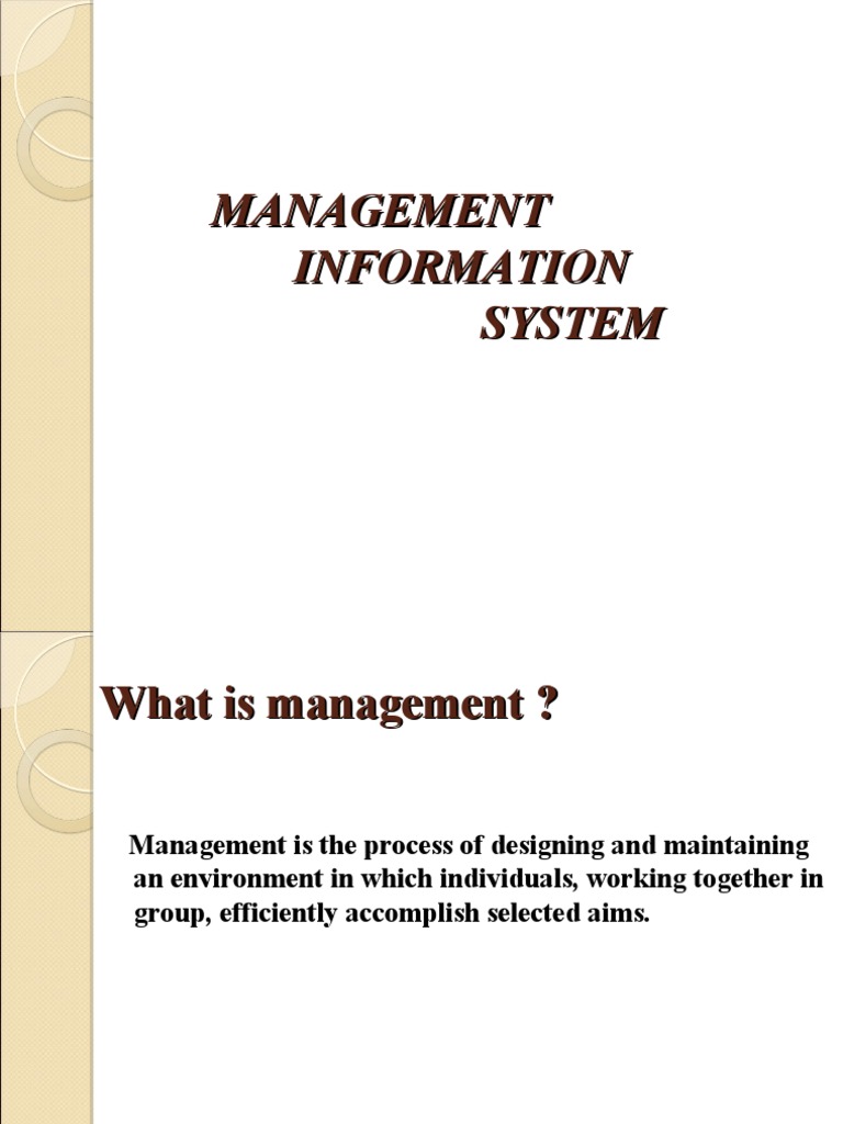 Comprehensive Guide to MIS | PDF | Management Information System ...