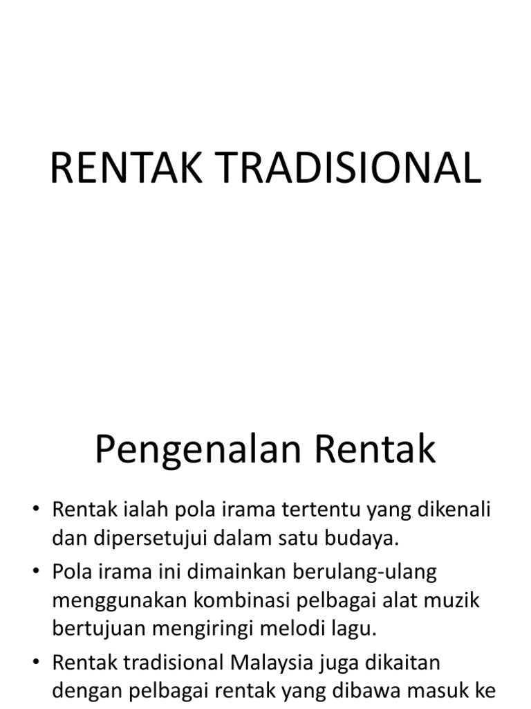 Rentak Tradisional | PDF
