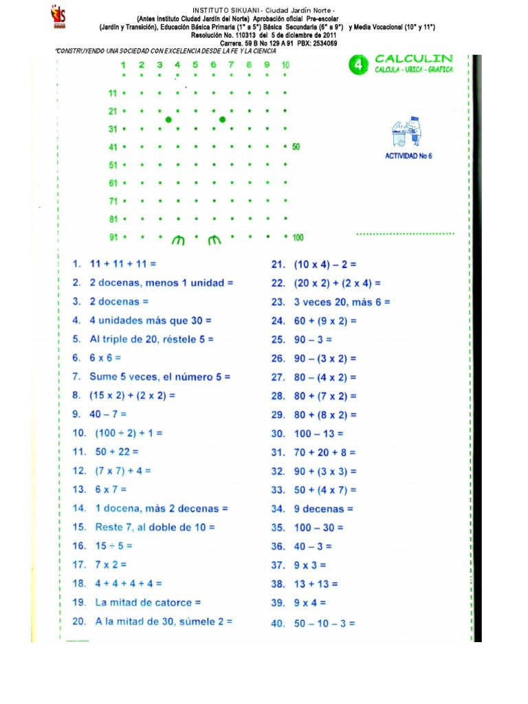 Calculin 3° - II PER. | PDF | Jardín de infancia | Compartir