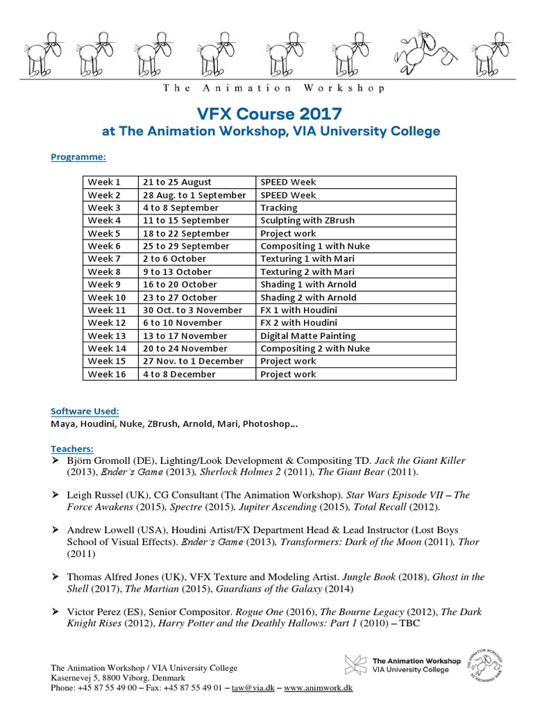 VFX Course 2017: at The Animation Workshop, VIA University College ...