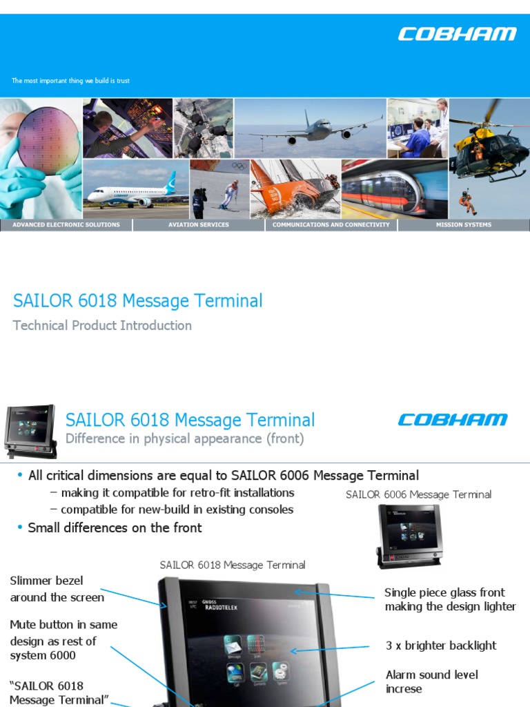 Sailor 6018 Message Terminal Technical Introduction | Electrical ...