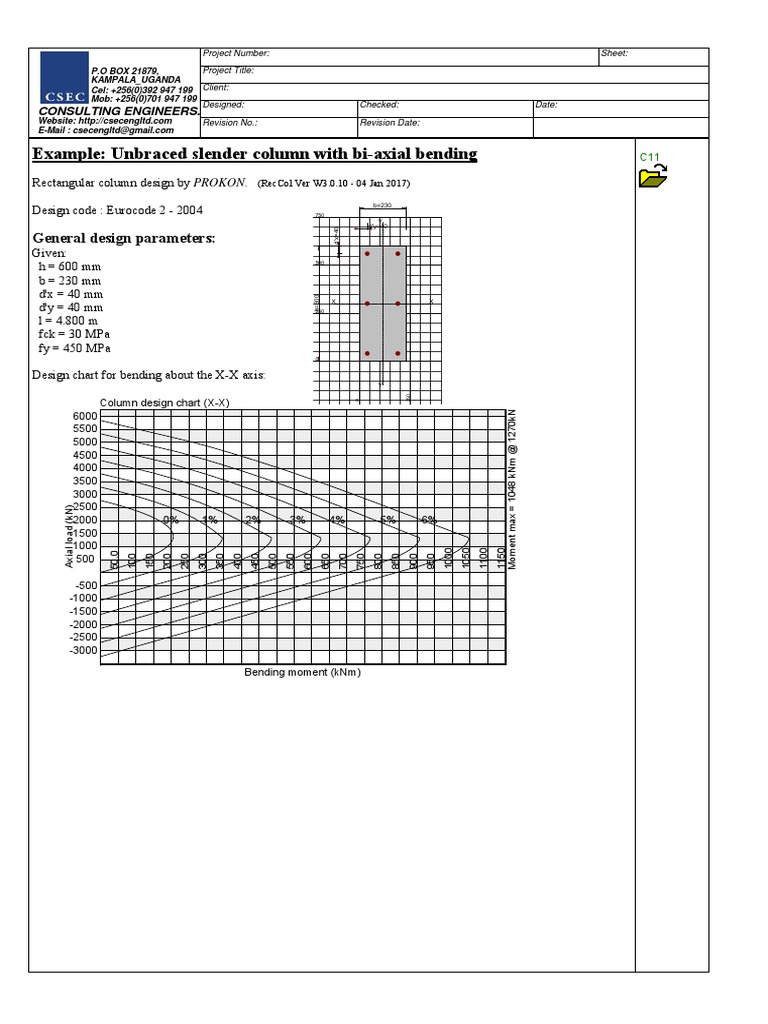 Column Design Prokon. | PDF | Column | Mechanics
