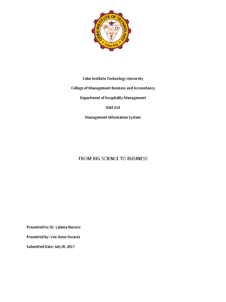 Cebu Institute Technology University | PDF