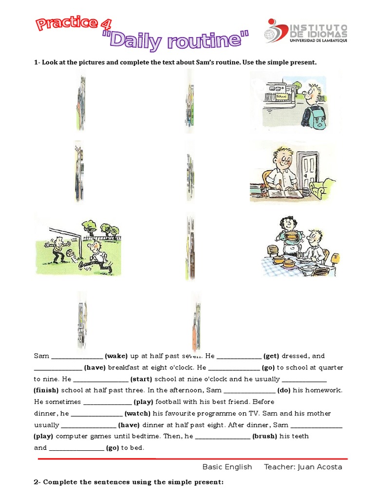 Sam's Daily Routine | PDF