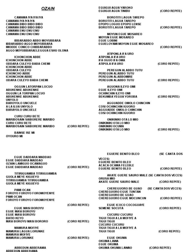 Ozain y Lavatorio1 | PDF