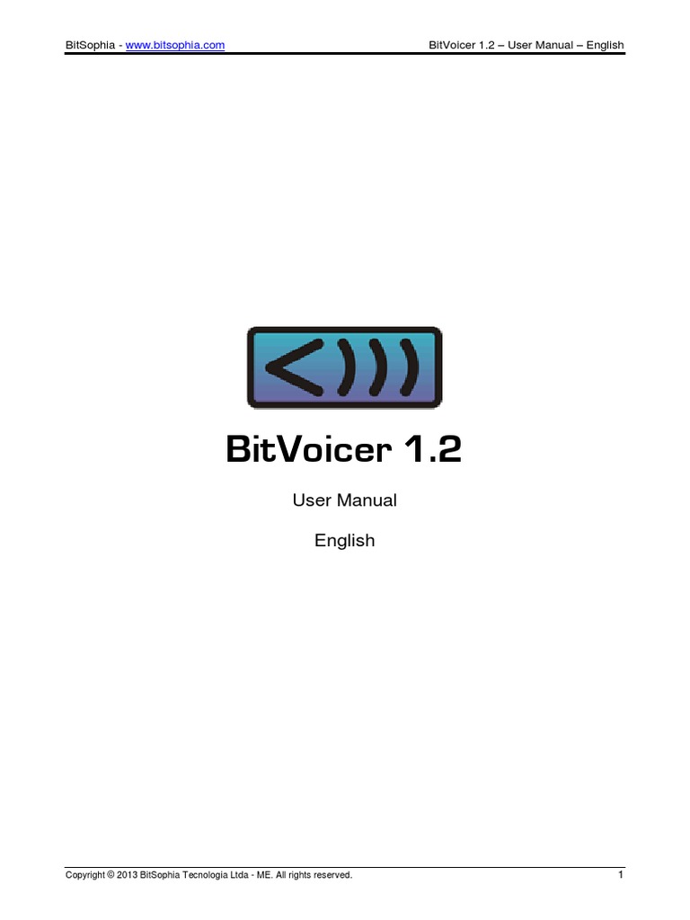 Bitvoicer 1.2: User Manual English | PDF | Byte | Integer (Computer Science)