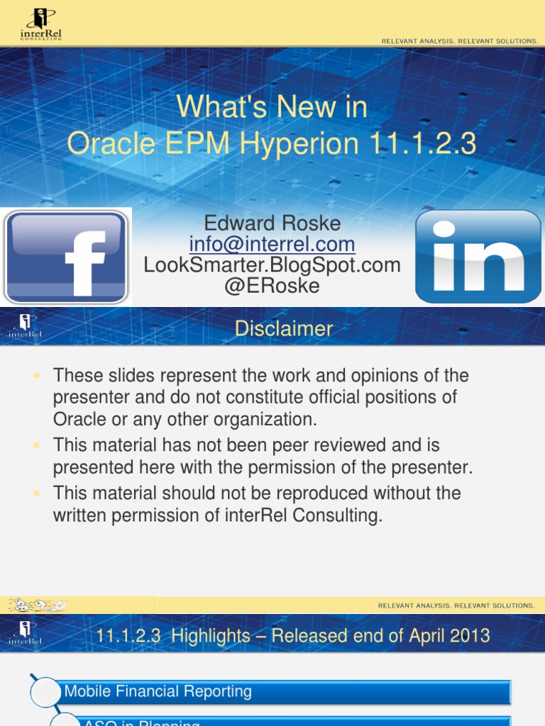 2013-HYP-Edward Roske-What S New in Oracle EPM Hyperion 11-1-2 3 ...
