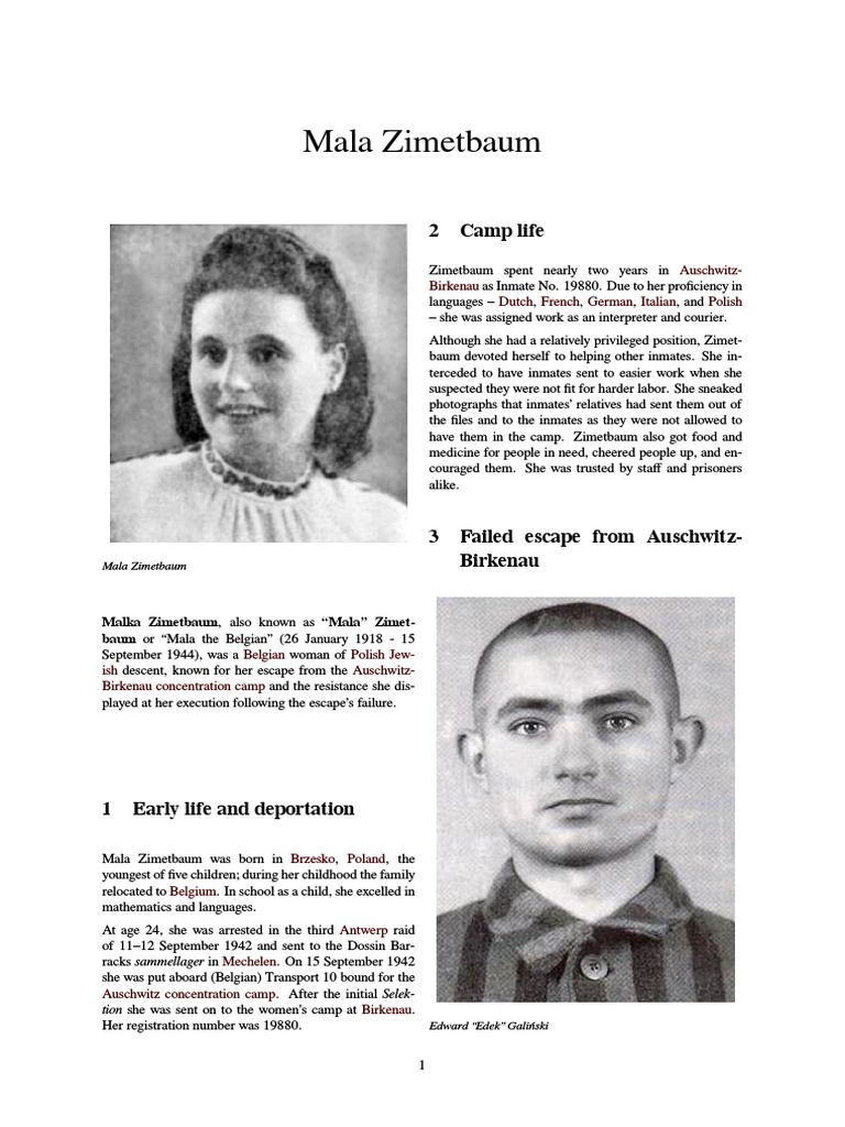 Mala Zimetbaum: 2 Camp Life | PDF | The Holocaust | Unrest