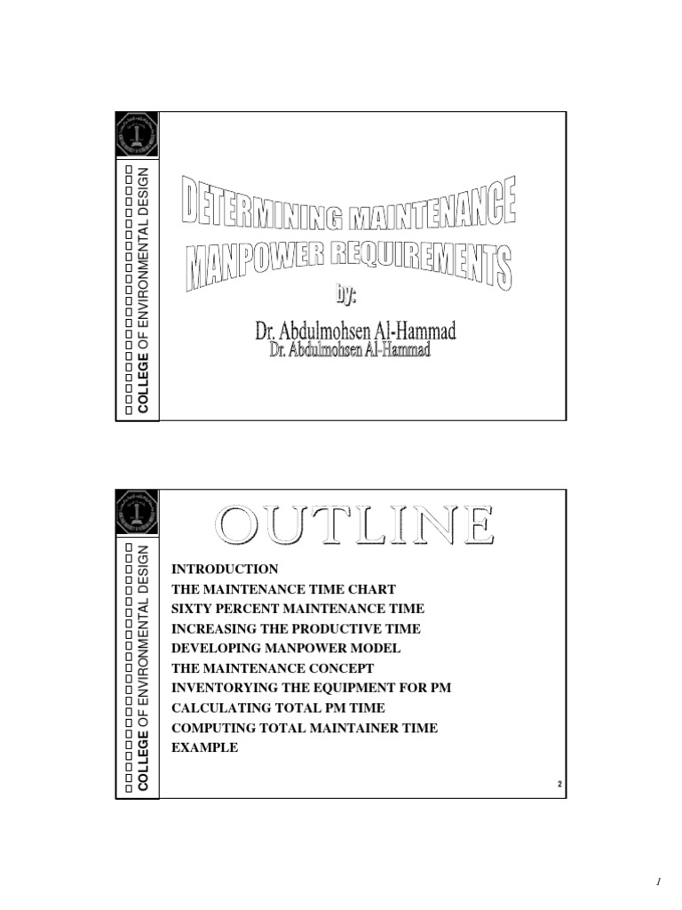 Maintenance Manpower PDF | PDF | Reliability Engineering | Economies