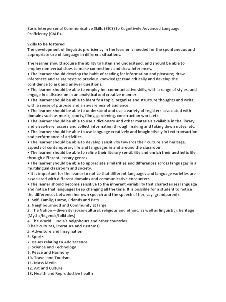 Basic Interpersonal Communicative Skills | PDF | Interpersonal ...