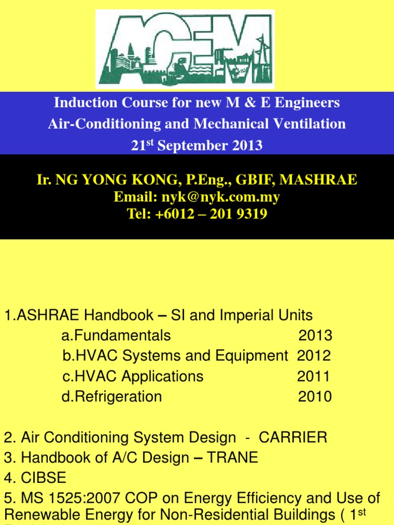 ACMV | PDF | Air Conditioning | Ventilation (Architecture)