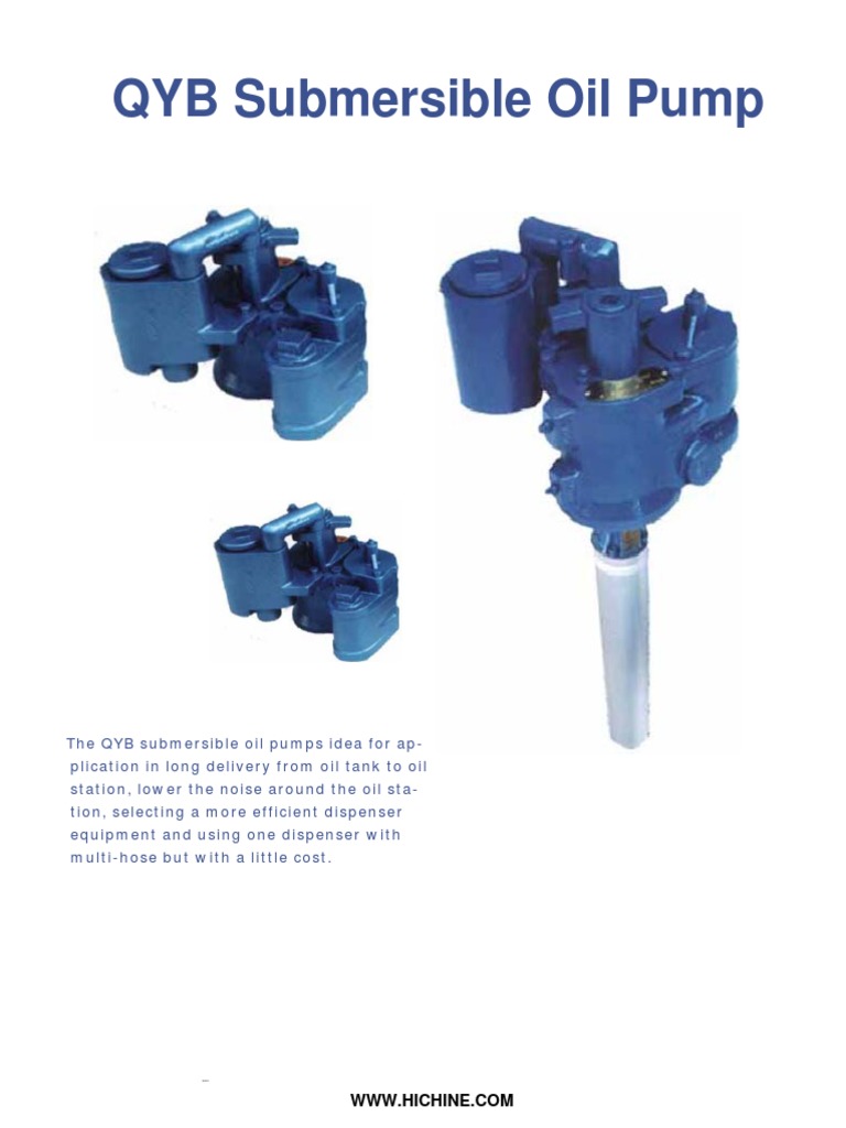 QYB Submersible Oil Pump | PDF | Valve | Pump