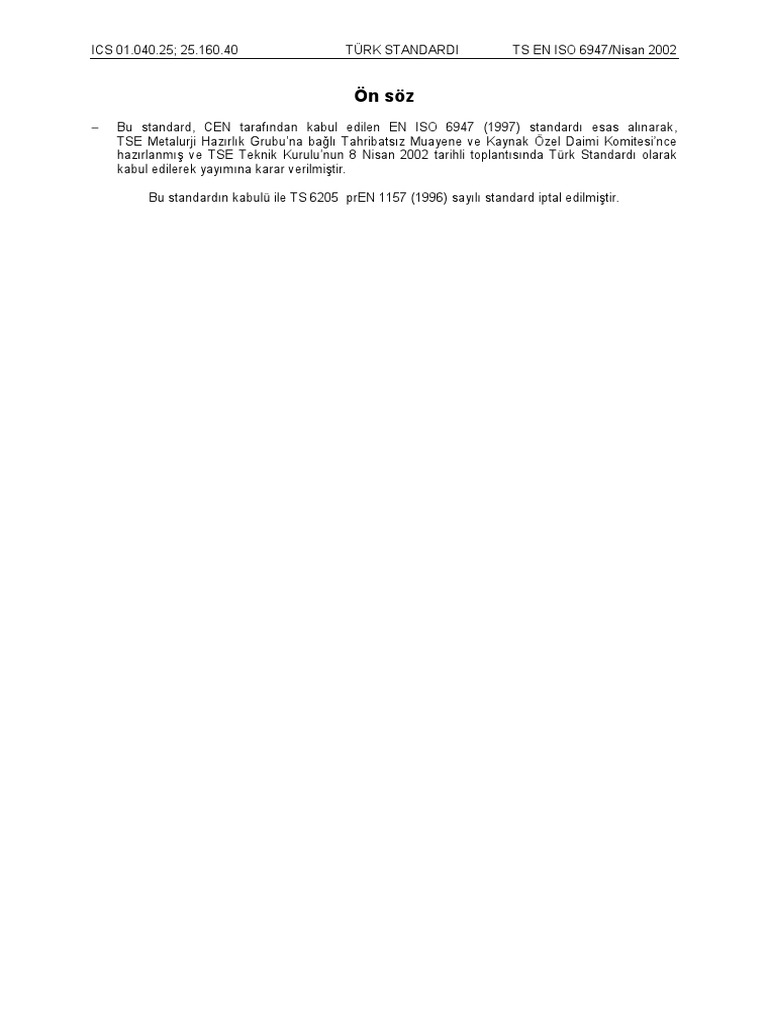 TS en Iso 6947 PDF | PDF