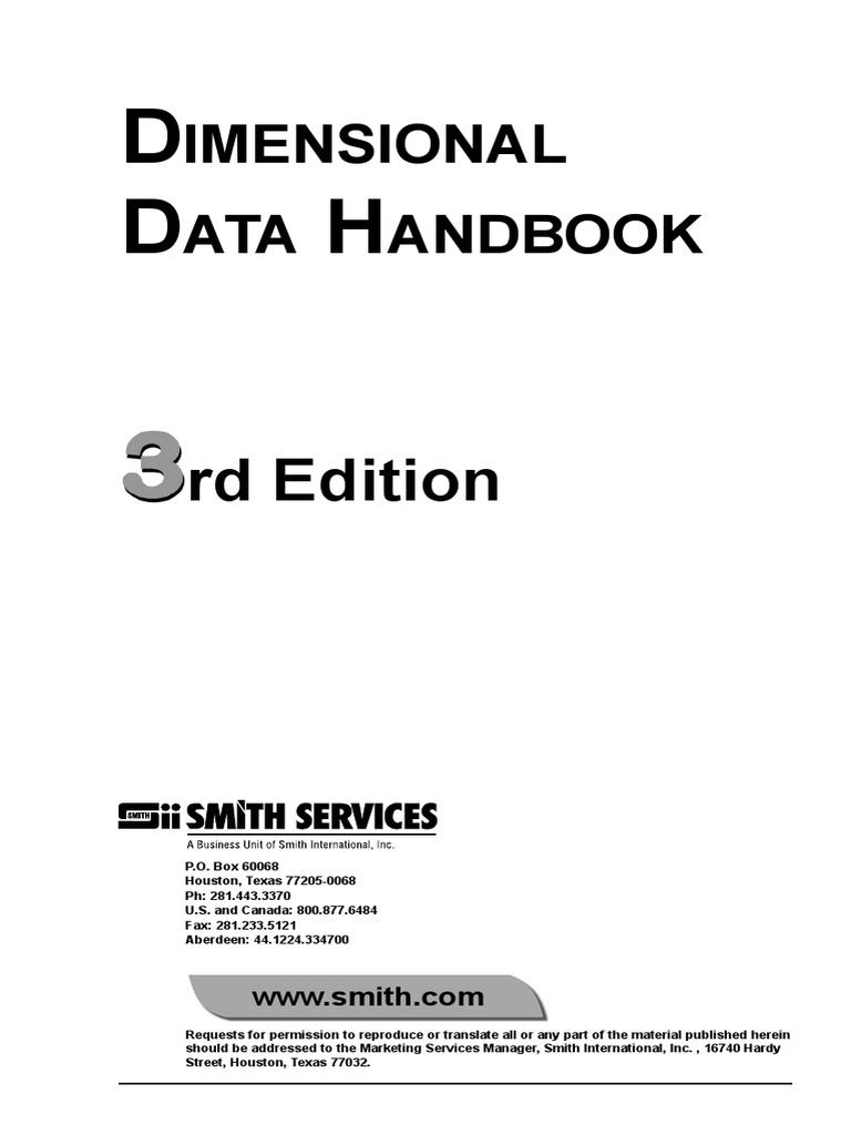 SMITH SERVICE - Data Handbook PDF | PDF | Pipe (Fluid Conveyance) | Drill