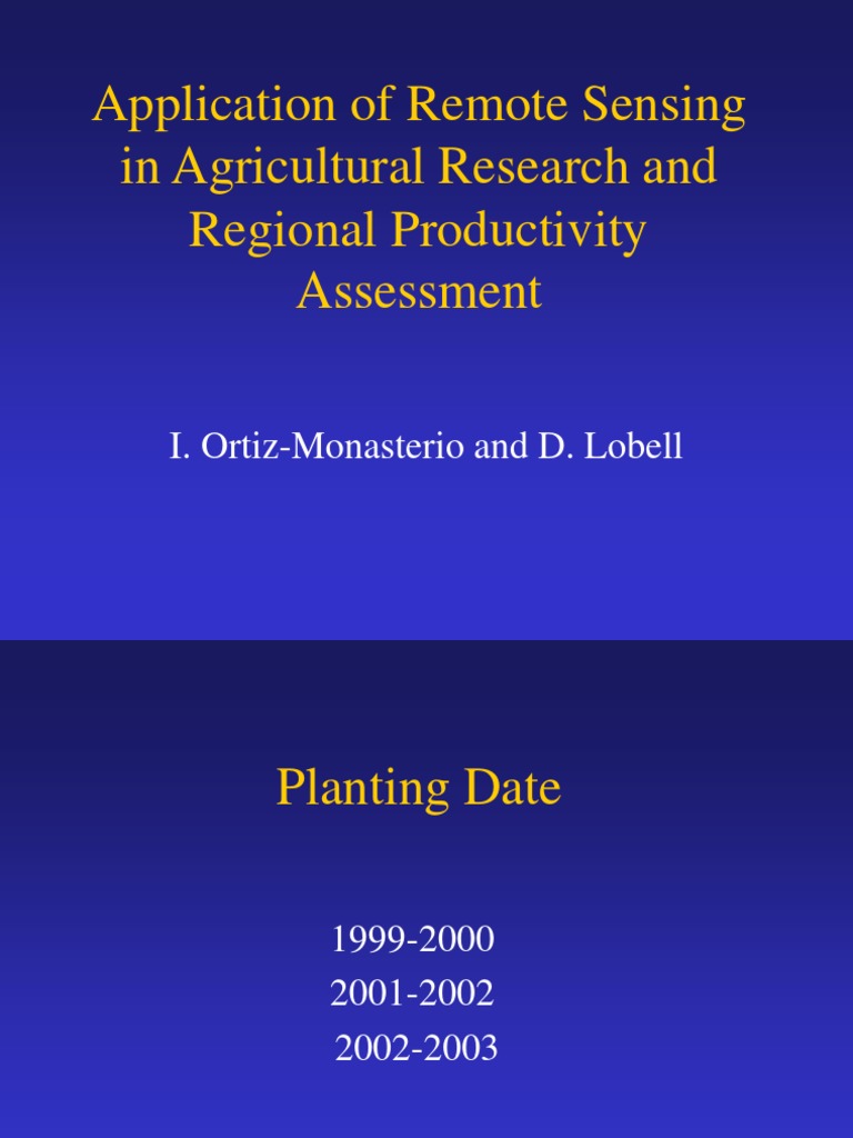 Remote Sensing in Agriculture Analysis | PDF | Weed | Crop Yield