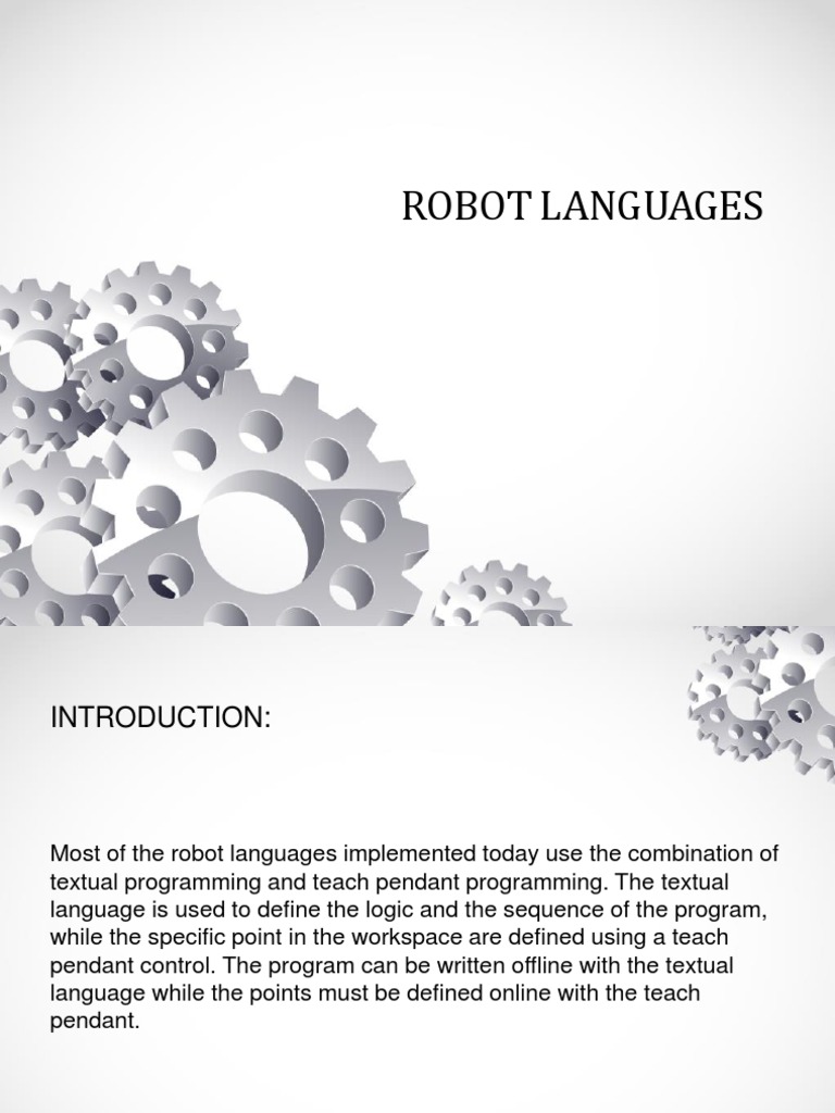 Robot Languages | PDF | Computer Program | Programming Robot Languages | PDF | Computer Program | Programming