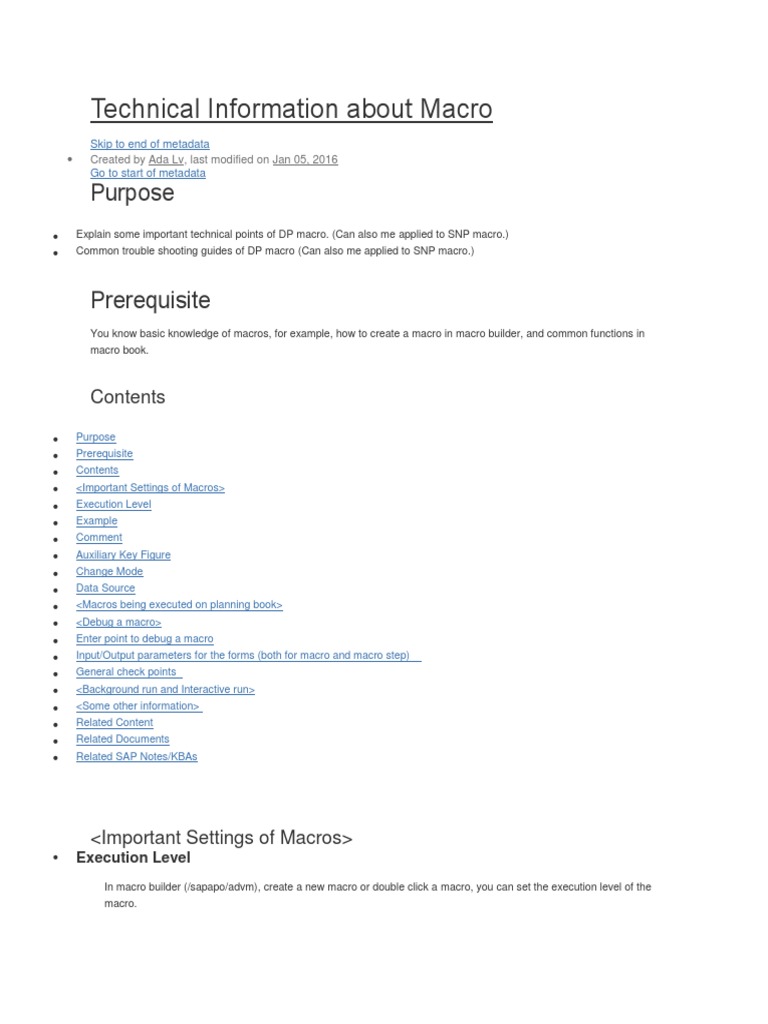Technical Information About Macro | PDF | Subroutine | Parameter (Computer Programming)