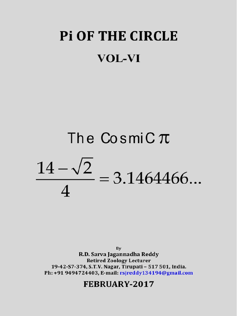 Pi of The Circle Vol 6 | PDF | Pi | Circle