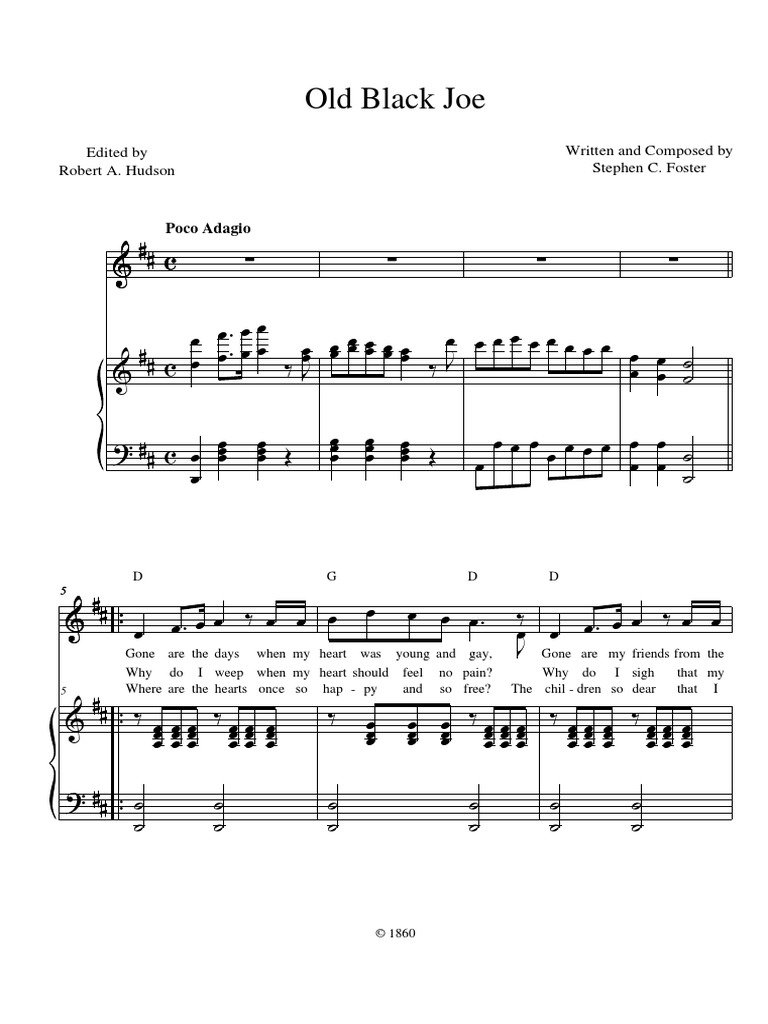 Old Black Joe: Poco Adagio