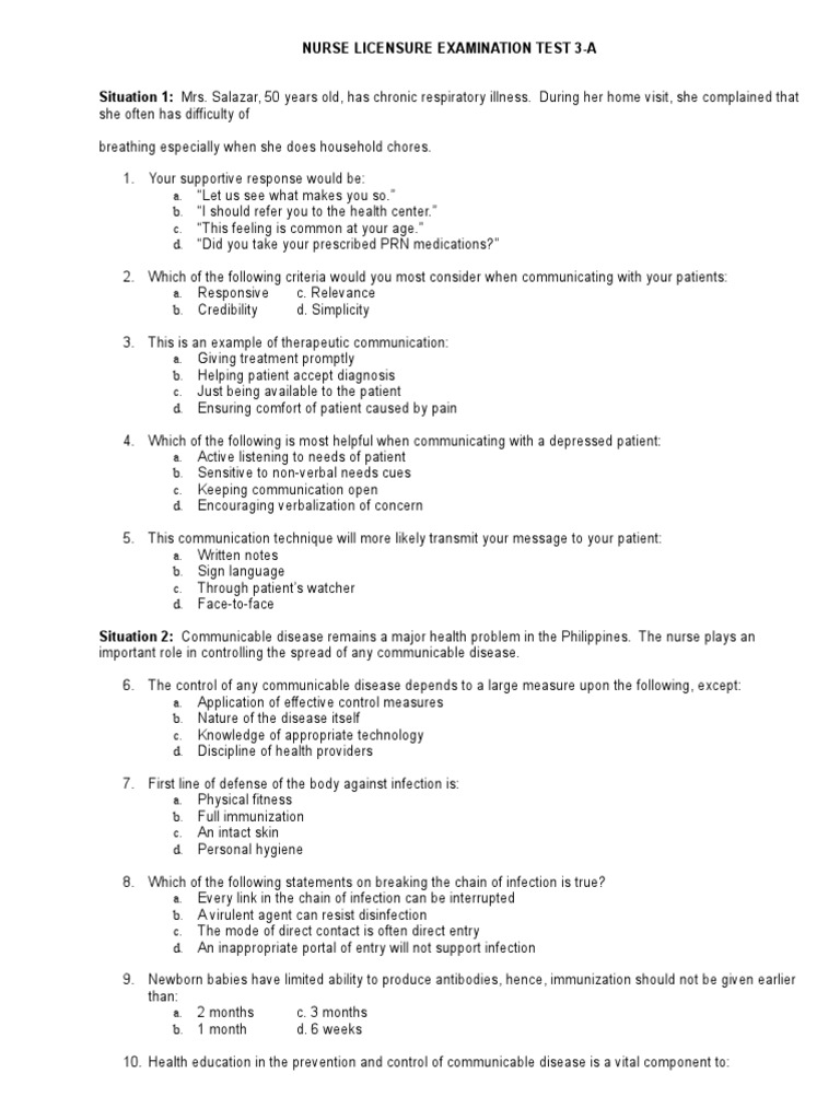 Nle Test 3 Key Answer | PDF | Vaccines | Infection