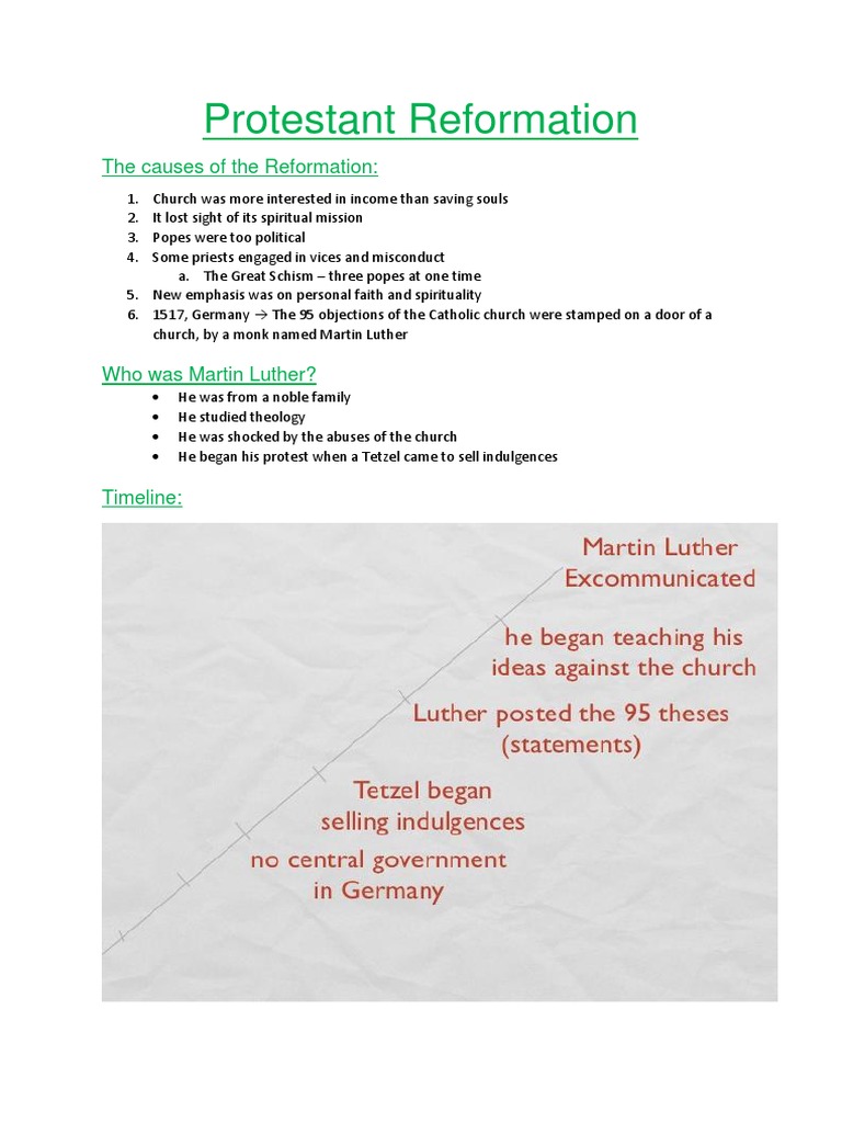 Protestant Reformation: The Causes of The Reformation | PDF ...