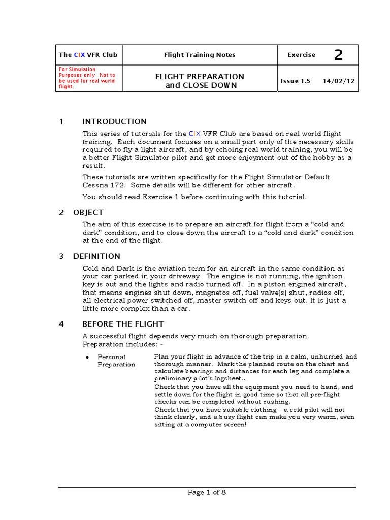 Preparing for Takeoff and Shutting Down: A Guide to Conducting Pre ...