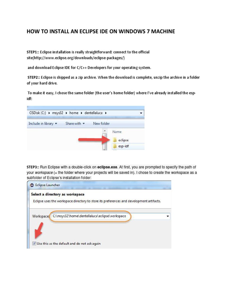 Eclipse Installation Steps | PDF | Eclipse (Software) | Integrated Development Environment