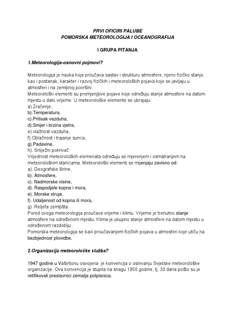 Meteorologija-Izmjenjena Verzija | PDF