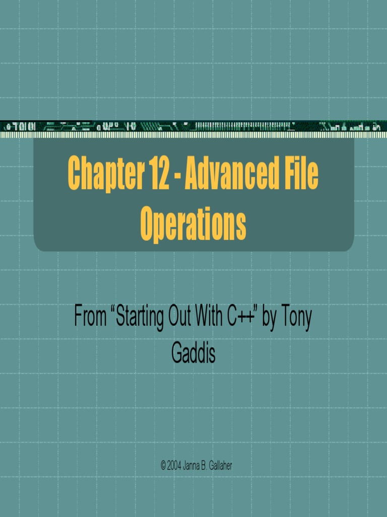 Chapter 12 Advanced File Operations123 | PDF | Pointer (Computer ...