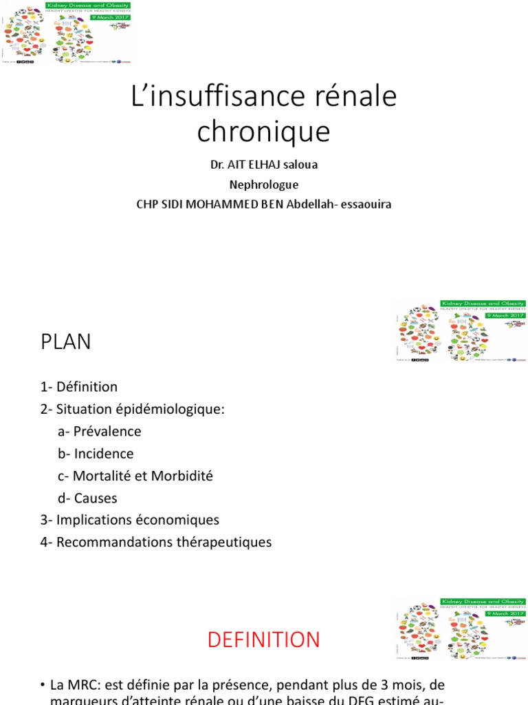 L'Insuffisance Rénale Chronique | PDF | Hypertension artérielle ...