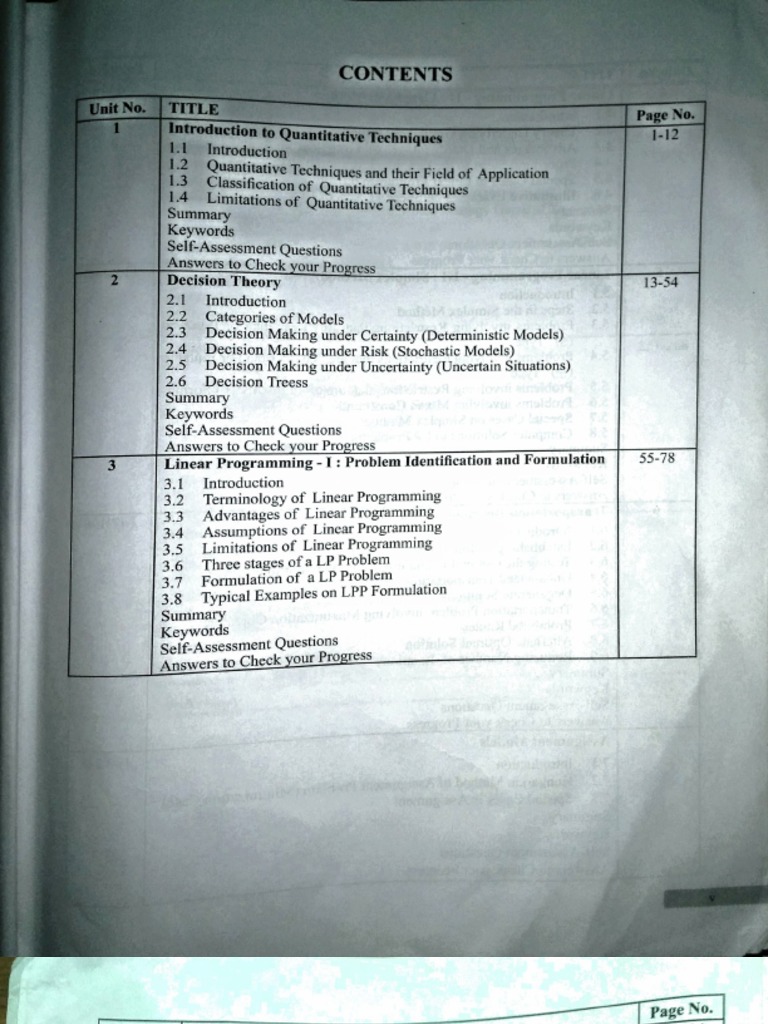 SCDL Quantitative Techniques Text Book | PDF