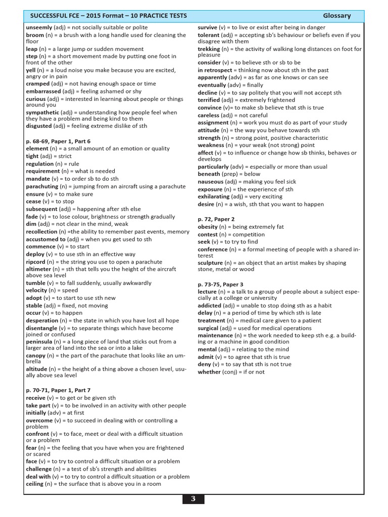 FCE Vocabulary | PDF | Volcano | Money