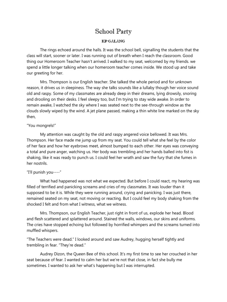 School Party: KP Galang | PDF | Anger