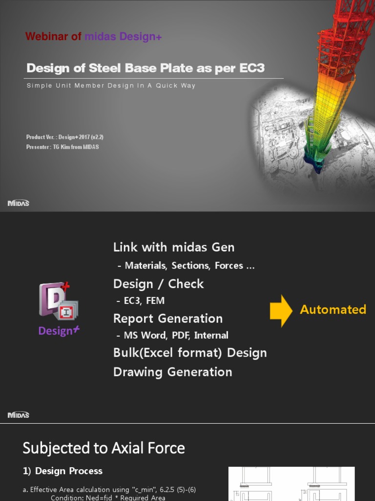 Design of Base Plate PDF | PDF