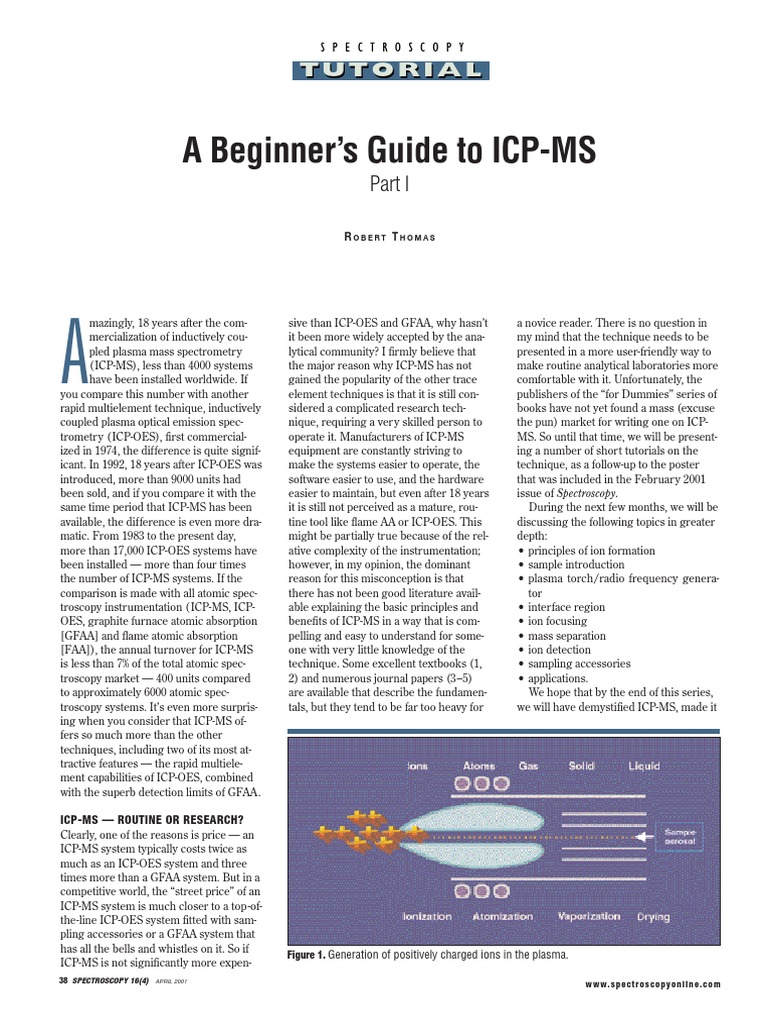 Beginner's Guide to ICP-MS: Part I | PDF