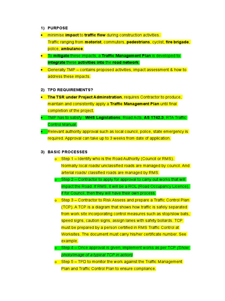 Toolbox Talk - Traffic Management | PDF | Traffic | Industries