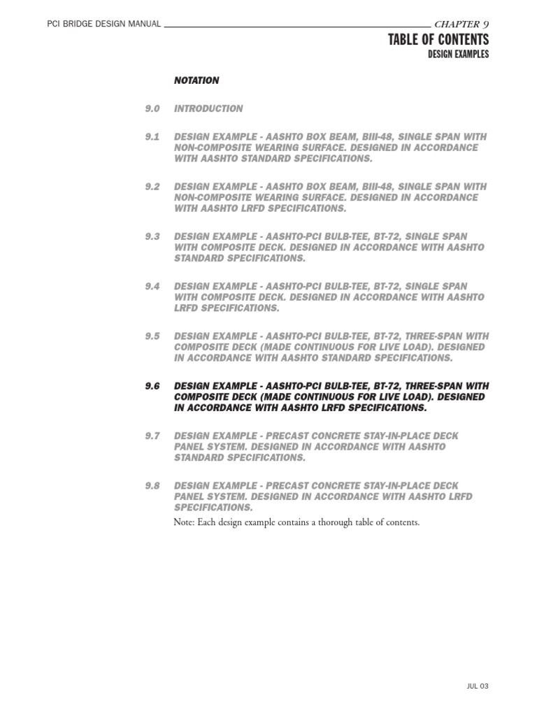 Notation: Pci Bridge Design Manual | PDF | Bending | Beam (Structure)
